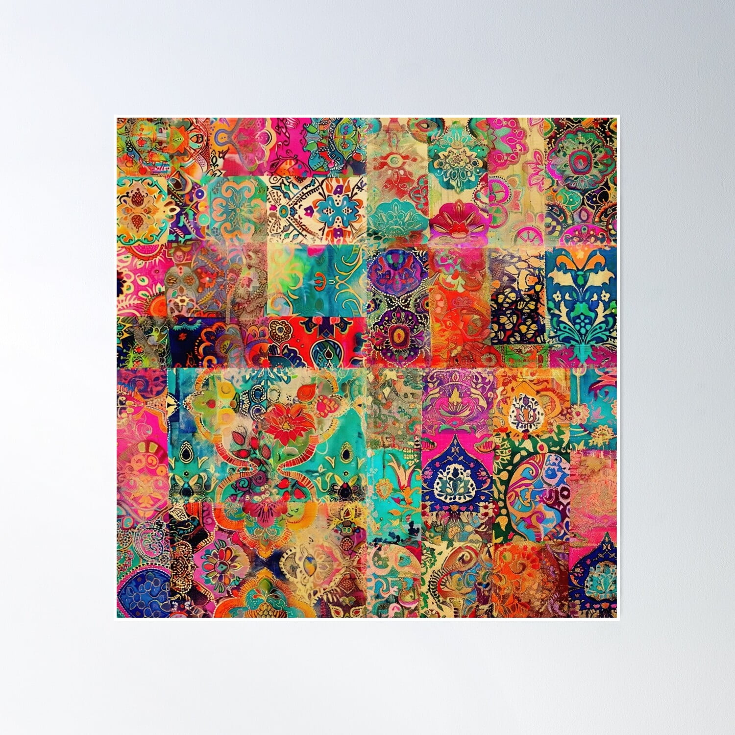 Bohemian Summerland Poster Wall Art, Modern Wall Decor, 24x24 UNFRAMED ...