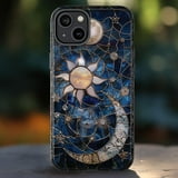 Bohemian Sun Moon Stars Faux Glass Celestial iPhone Case 17 through 11 ...