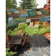 Bohemian Sun Shade Sail 8'X10' Modern Mottled Art Prints Geometric ...