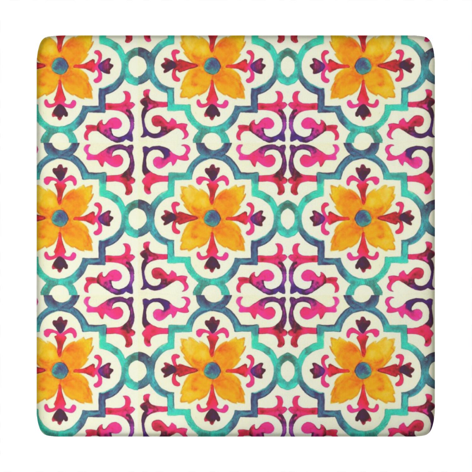 Bohemian Tablecloth Square Artistic Geometric Style, Waterproof Vinyl ...