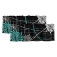 Bohemian Teal Floral 2 Panels Kitchen Valance, Modern Artistic Boho ...