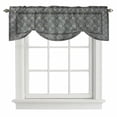 Bohemian Tie Up Valance Curtains Green Vintage Flowers Texture ...