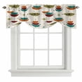Bohemian Tie Up Valance Curtains Orange Duck Green Color Block ...