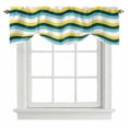 Bohemian Tie Up Valance Curtains Summer Abstract Ocean Wave Irregular ...