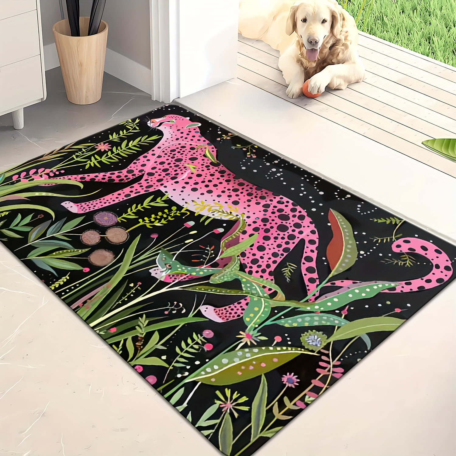 Bohemian Tiger Pattern Vintage American Ethnic Area Rug Non-Slip Carpet ...