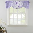 Bohemian Translucent Floral Tie Up Valances Curtain, Shabby Chic Purple ...