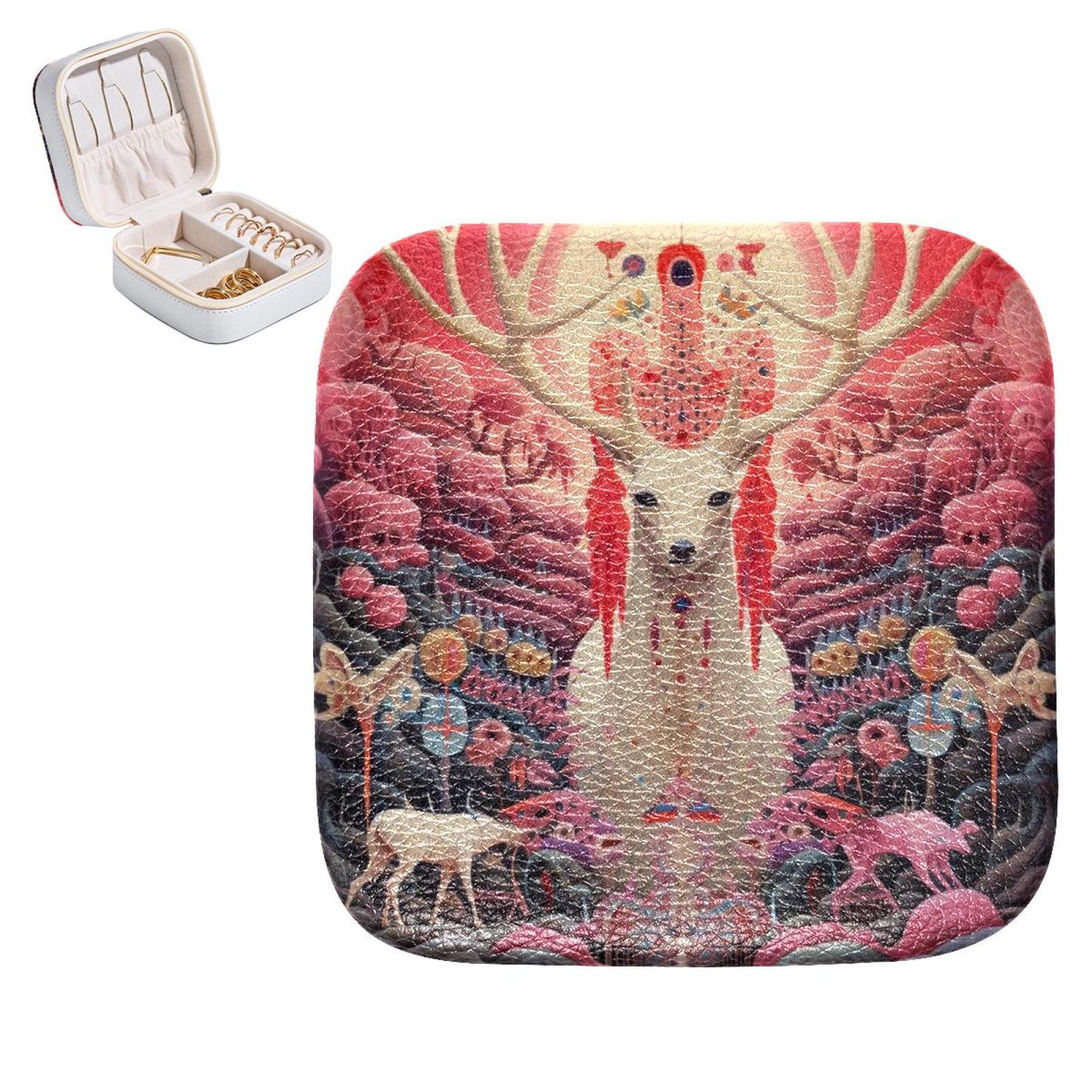 Bohemian Travel Portable Square Jewelry Box Earring Necklace Bracelet ...