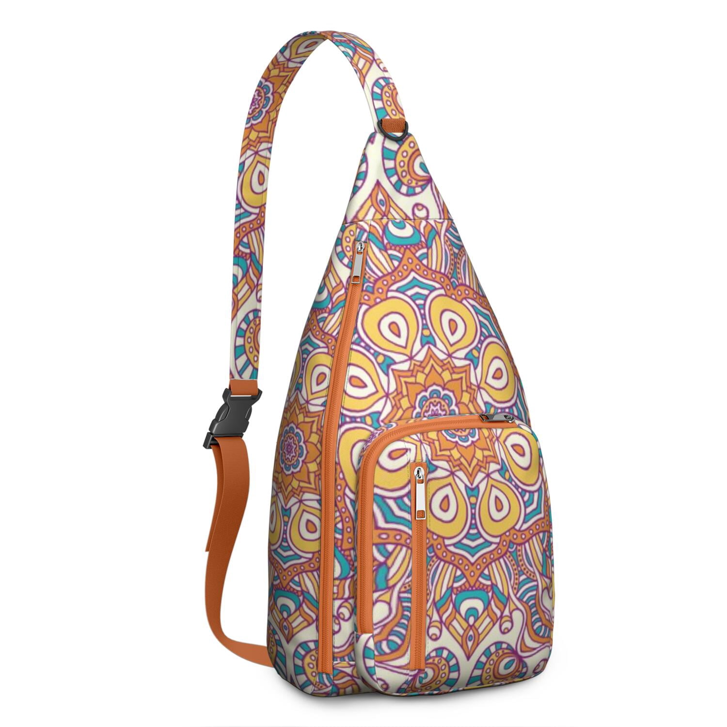 Bohemian Travel Sling Backpack - World-Inspired Tribal Prints, Multi ...