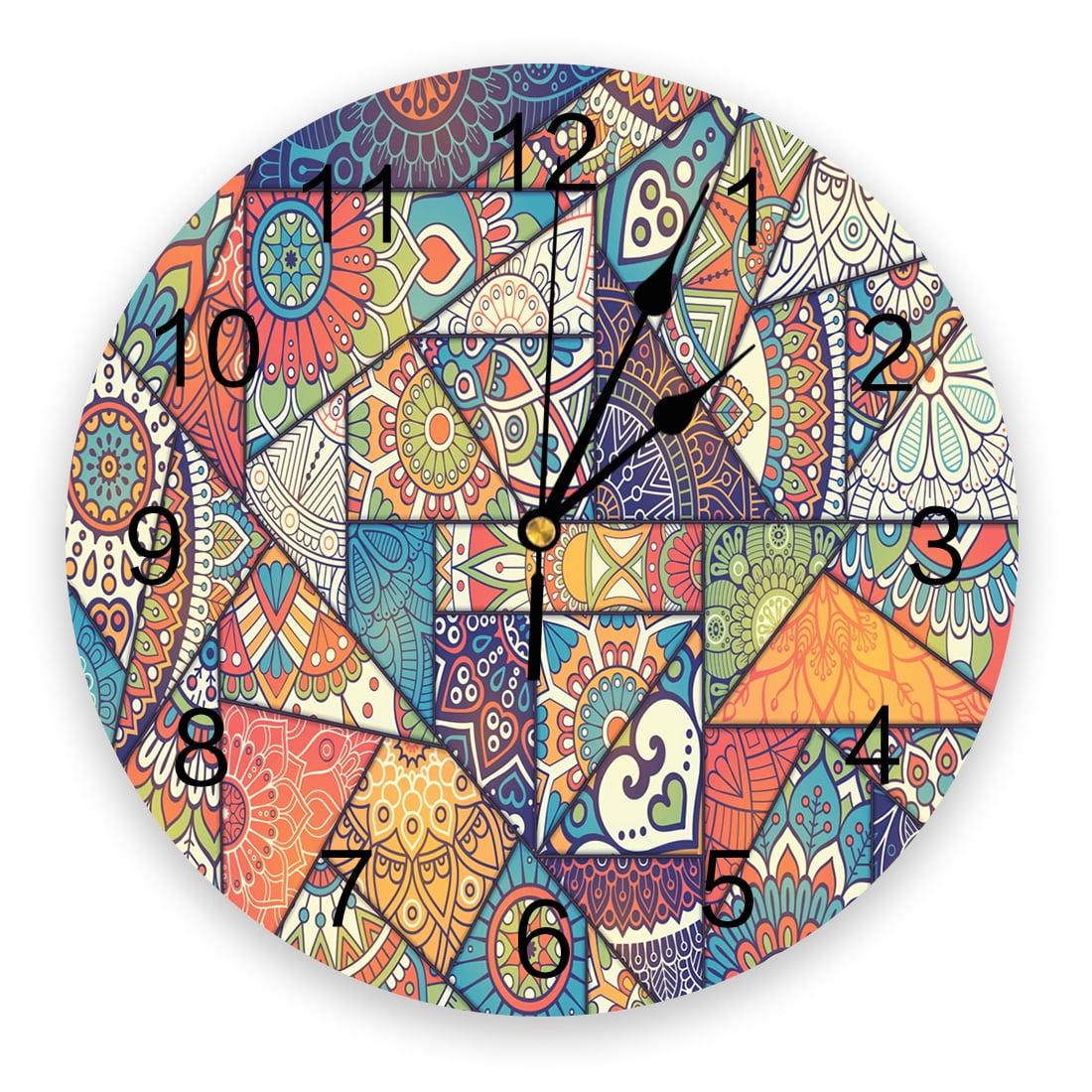 Bohemian Triangle Colorful 3D Wall Clock Modern Design Brief Living ...