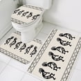 Bohemian Tribal Figures Bathroom Rugs Set Boho Ethnic Mysterious ...