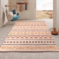 Bohemian Tribal Geometric Pattern Area Rug with and Ethnic Symbols ...