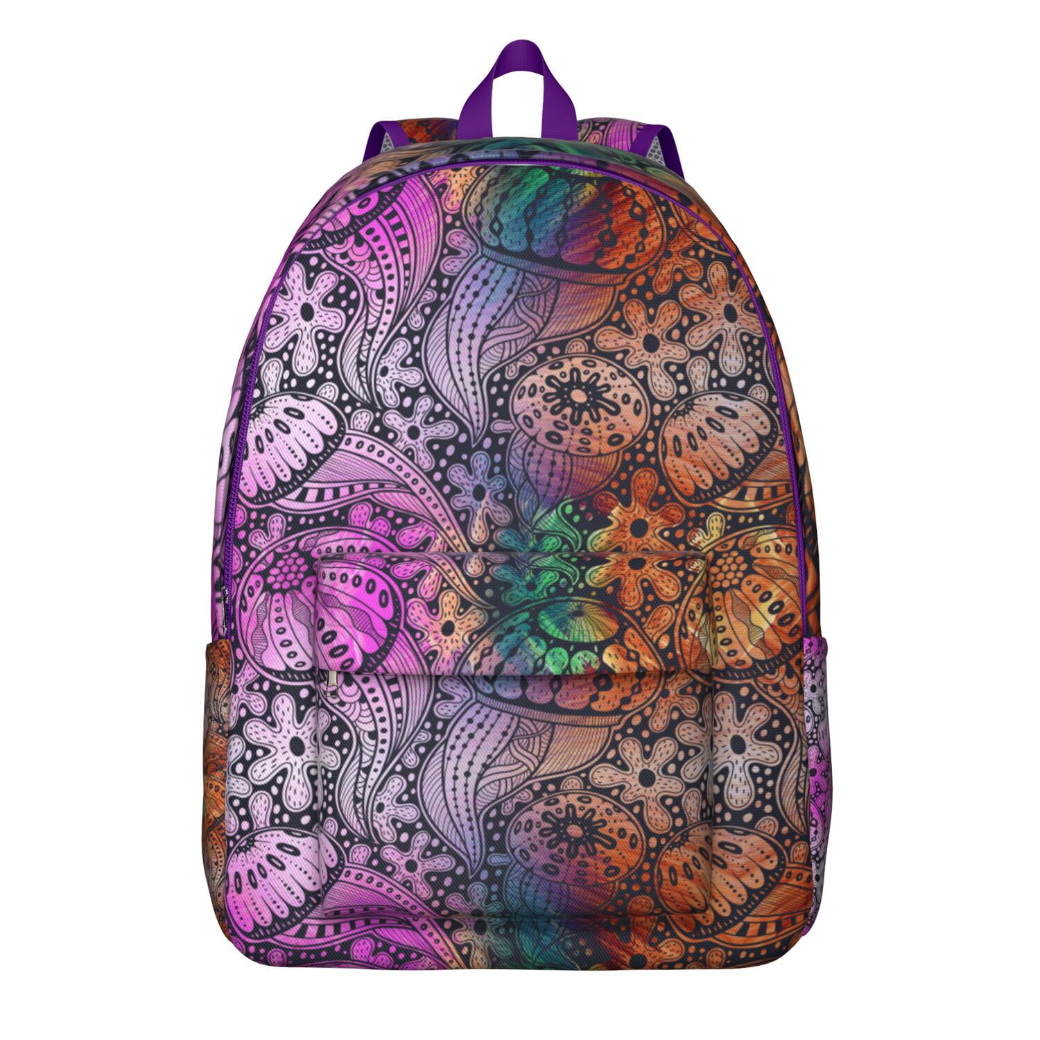 Bohemian Tribal Print Laptop Backpack, Water-Resistant and Artistic ...