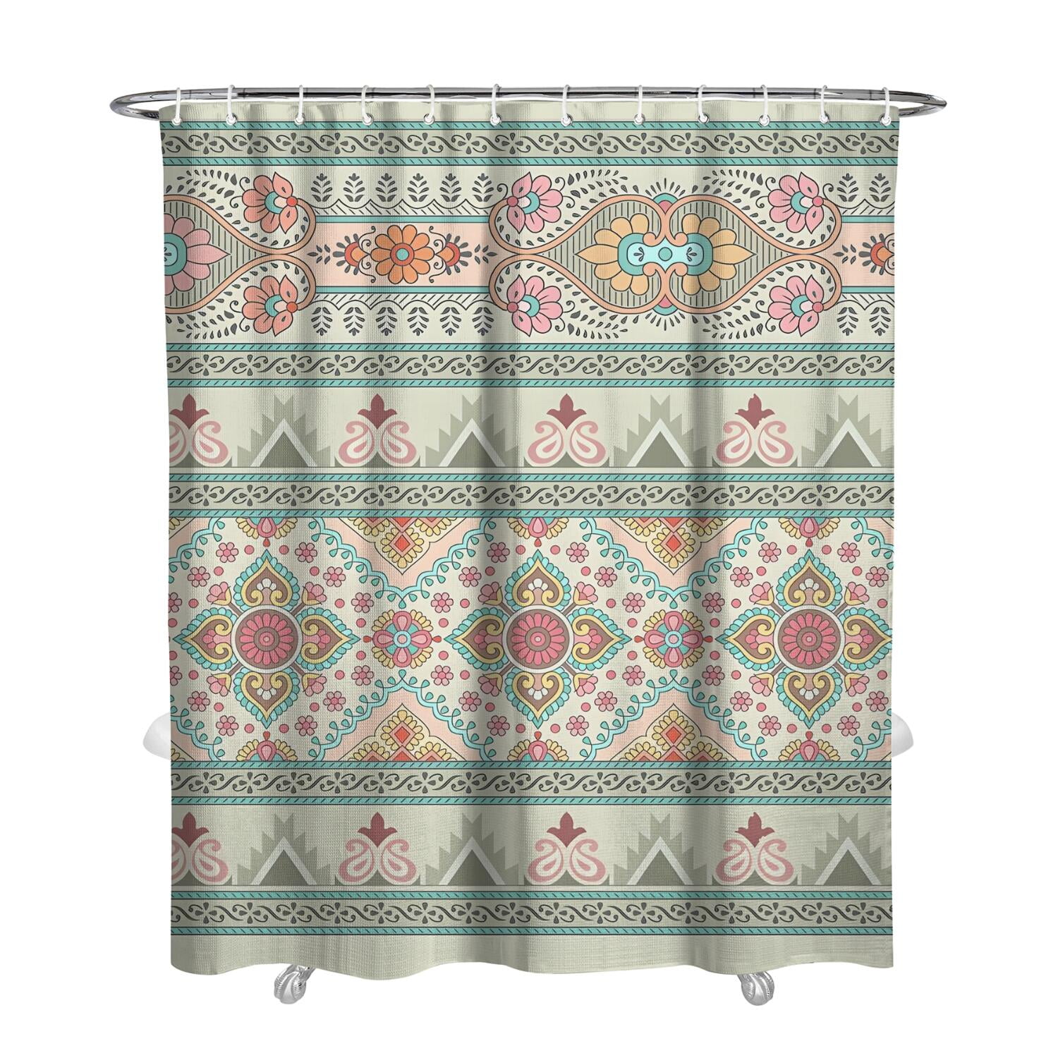 Bohemian Tribal Shower Curtain 72x84 Inches Polyester Fabric Vintage ...