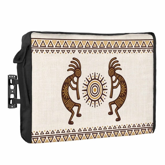 Bohemian Tribal Sunburst Outdoor TV Cover Boho Mysterious Geometric ...