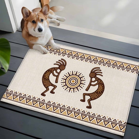 Bohemian Tribal Sunburst Washable Entry Rug 2x3 Boho Mysterious ...