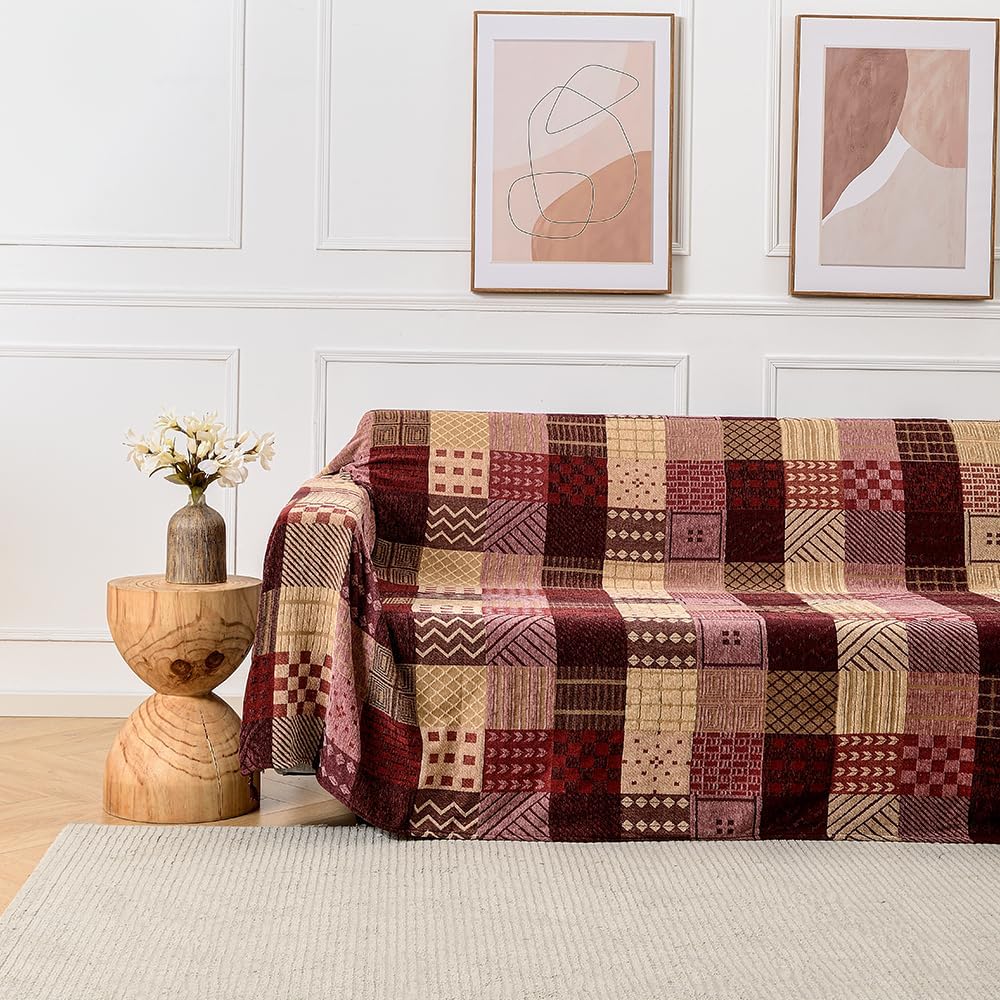 Bohemian Tribal Throws Blankets Reversible Colorful Red Blue Boho ...