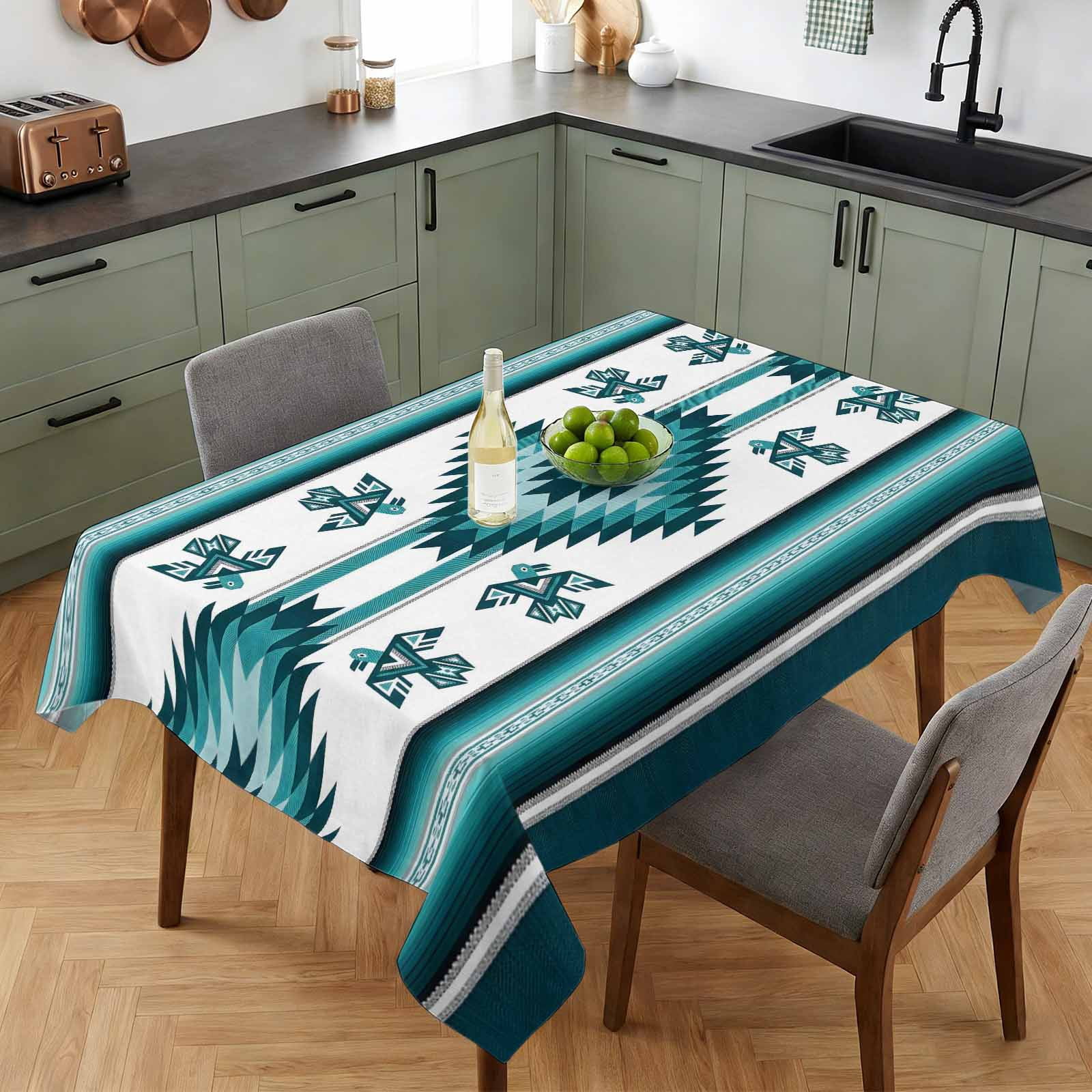 Bohemian Tribal Thunderbird Table Cloth 52x70in, Waterproof Rectangle ...