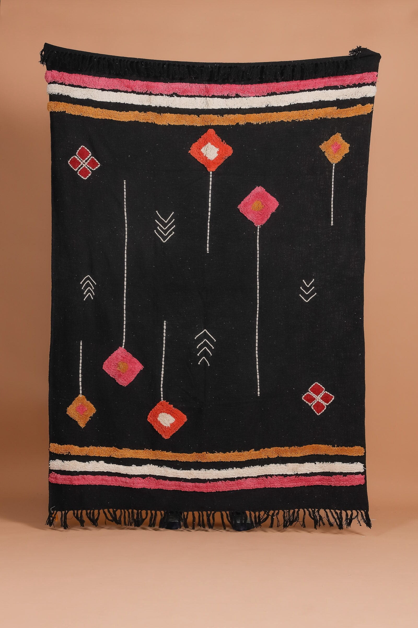 Bohemian Tufted Throw | Hand Made Cotton Tufted Throw for Home Décor ...