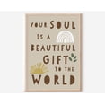 Bohemian Typography Print - Boho Nursery Decor Beautiful Soul Quote ...