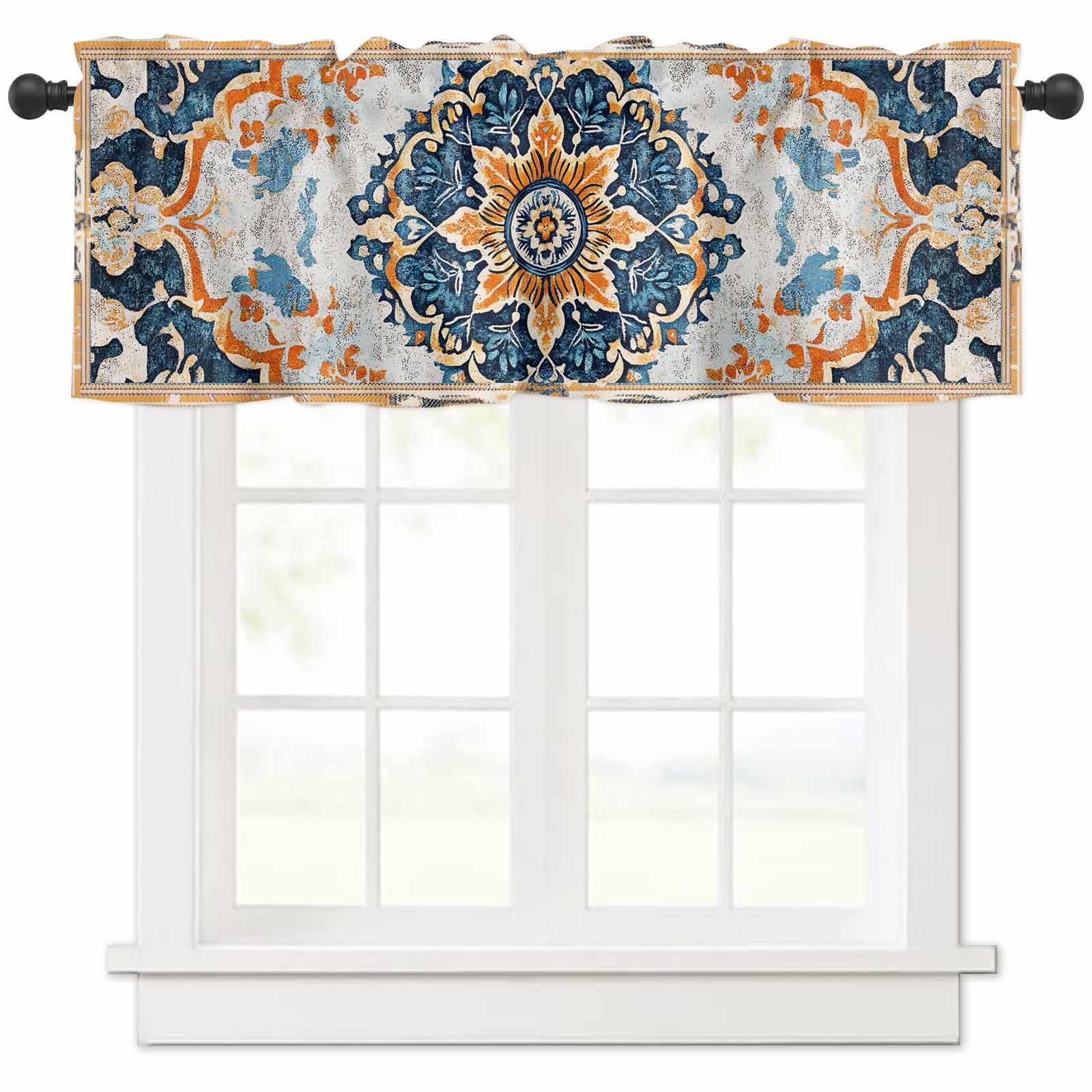 Bohemian Valances for Windows Farmhouse Kitchen Curtains Valances Rod ...