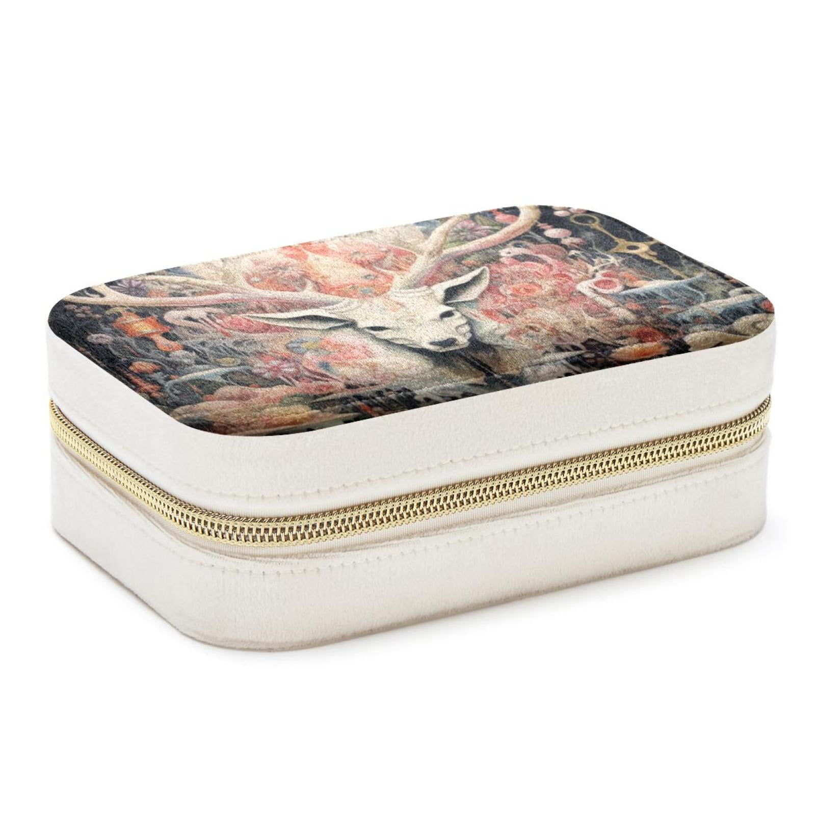 Bohemian Velvet Portable Travel Organizer Box with Removable ...