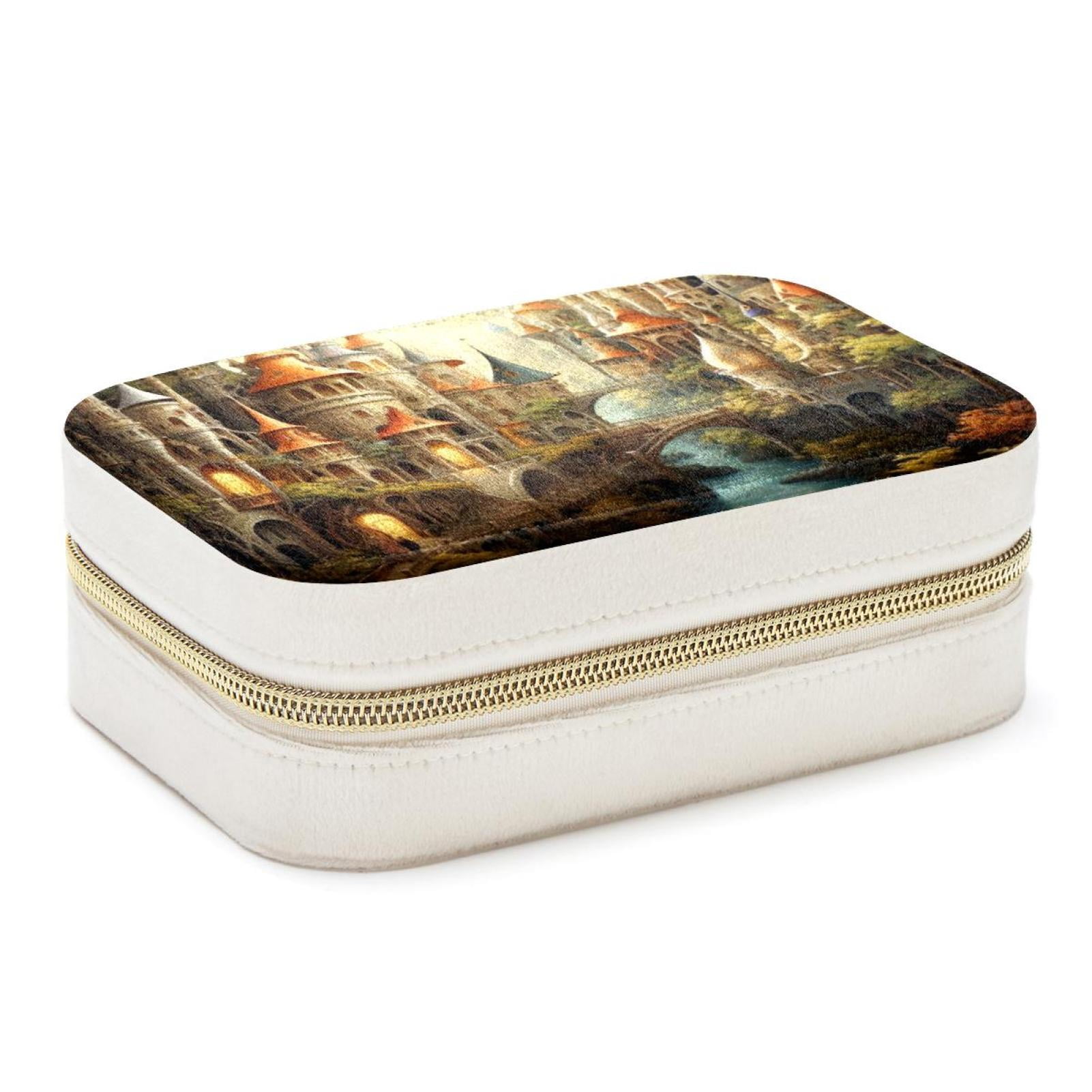 Bohemian Velvet Portable Travel Organizer Box with Removable ...
