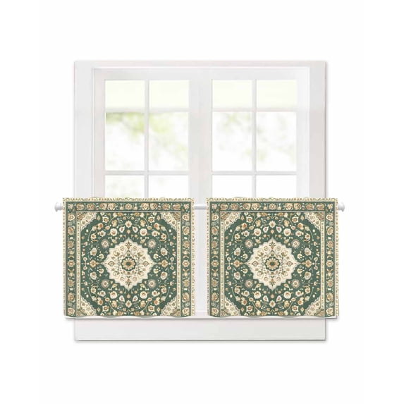 Bohemian Vintage Farm Pattern Short Blackout Curtains 30 Inch Long ...