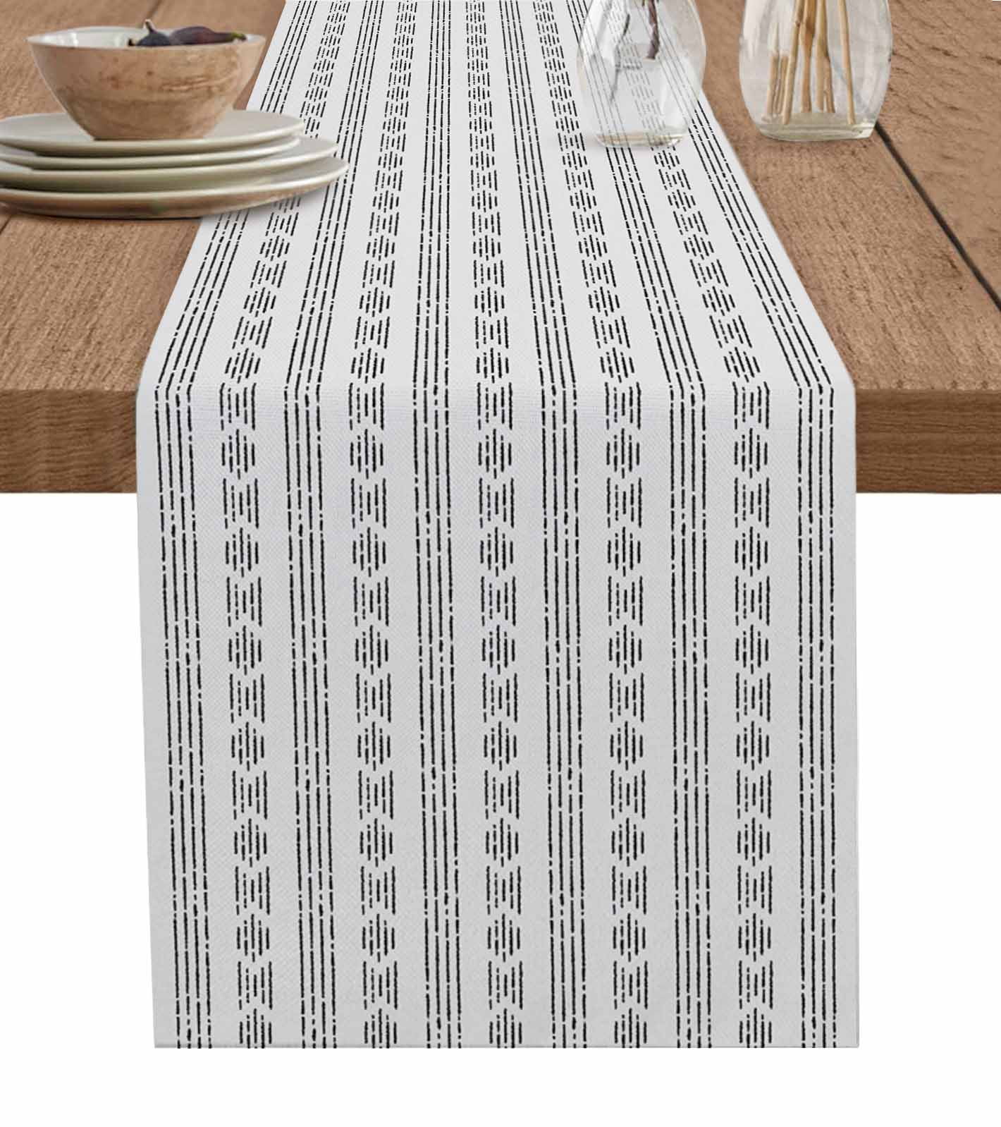 Bohemian Vintage Farmhouse Table Runner Cotton Lin Wedding Table r ...