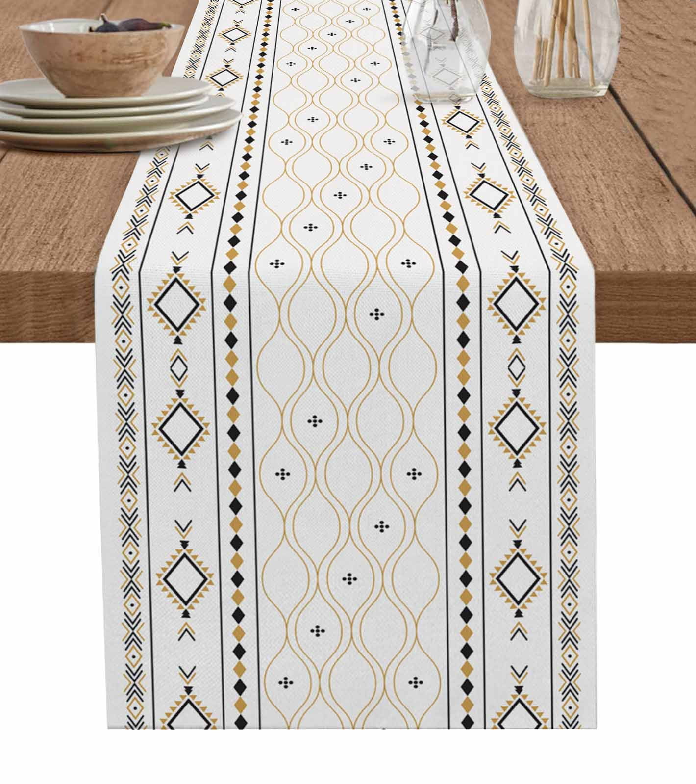 Bohemian Vintage Farmhouse Table Runner Luxury Wedding r Table Runner ...