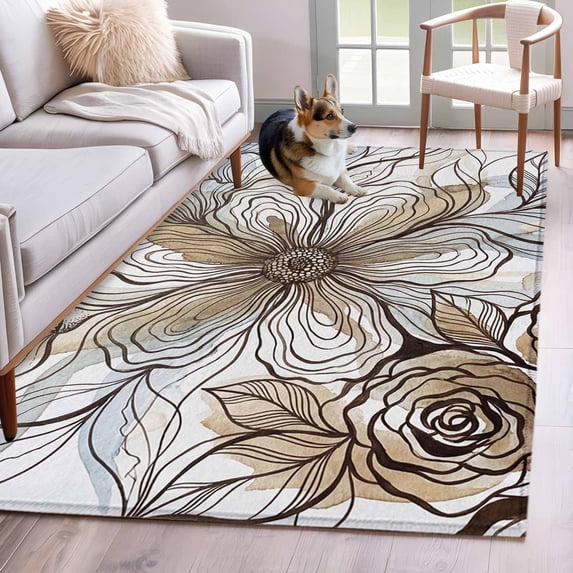 Bohemian Washable Area Rug 2.7x5 Traditional Ethic Texture Mystic ...