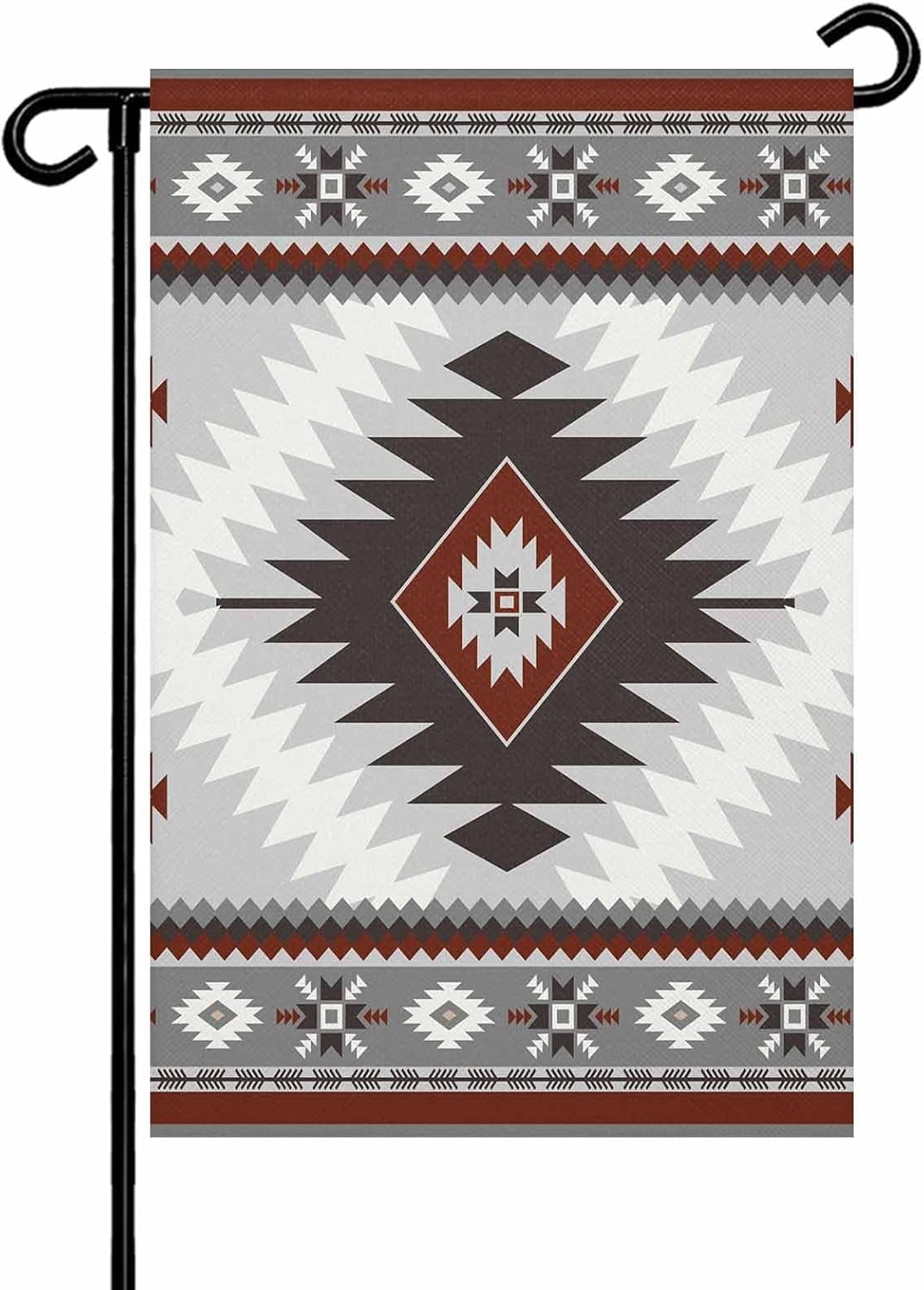 Bohemian Welcome Garden Flag 12x18 Inch Double Sided Ethnic Style Gray ...