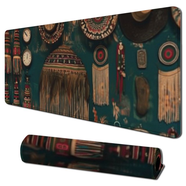 Bohemian Wind Prints Large Office Gaming Mouse Pad Strong Adhesion And Durability Precision Edge