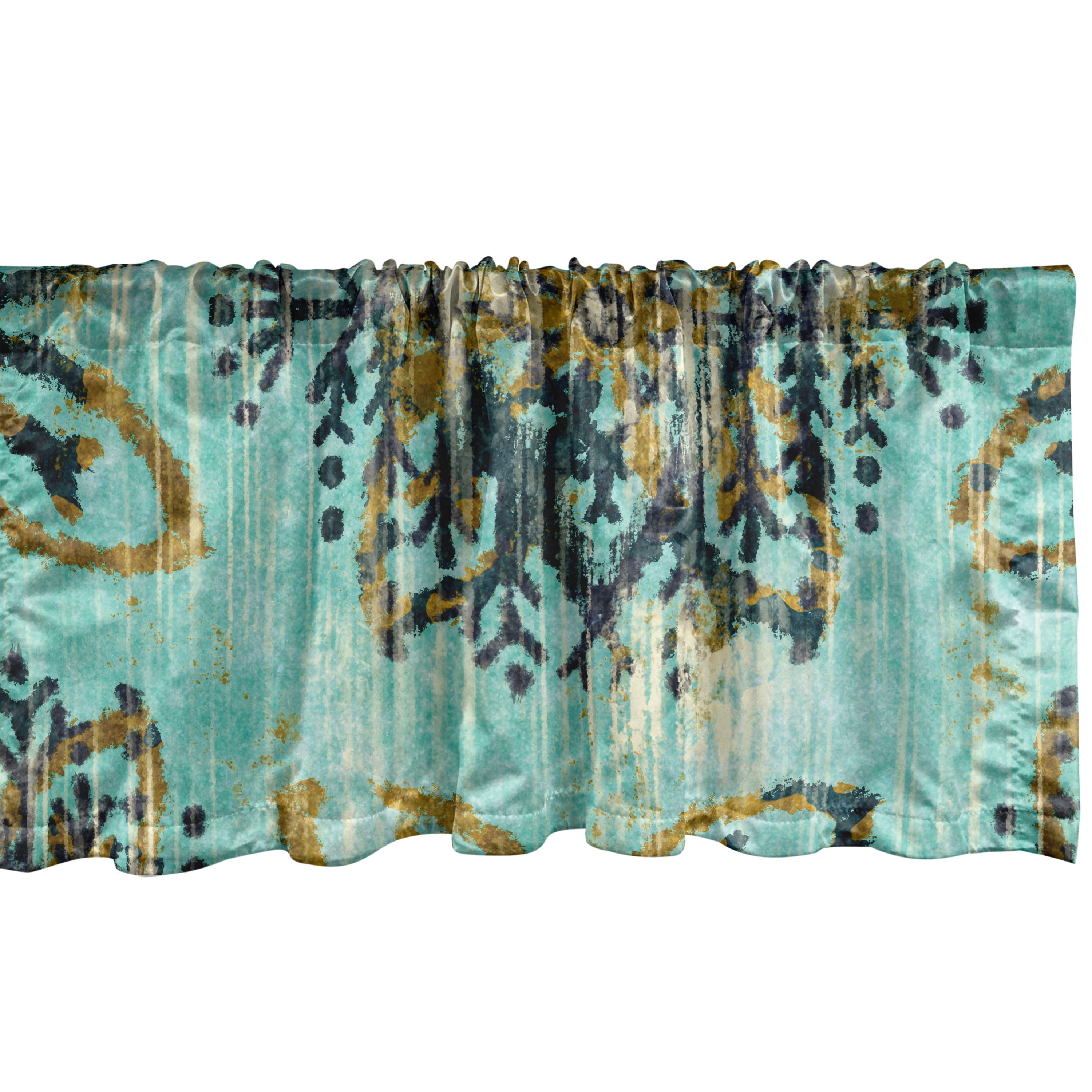 Bohemian Window Valance, Boho Art Pattern Tribal Inspired Ethnic ...