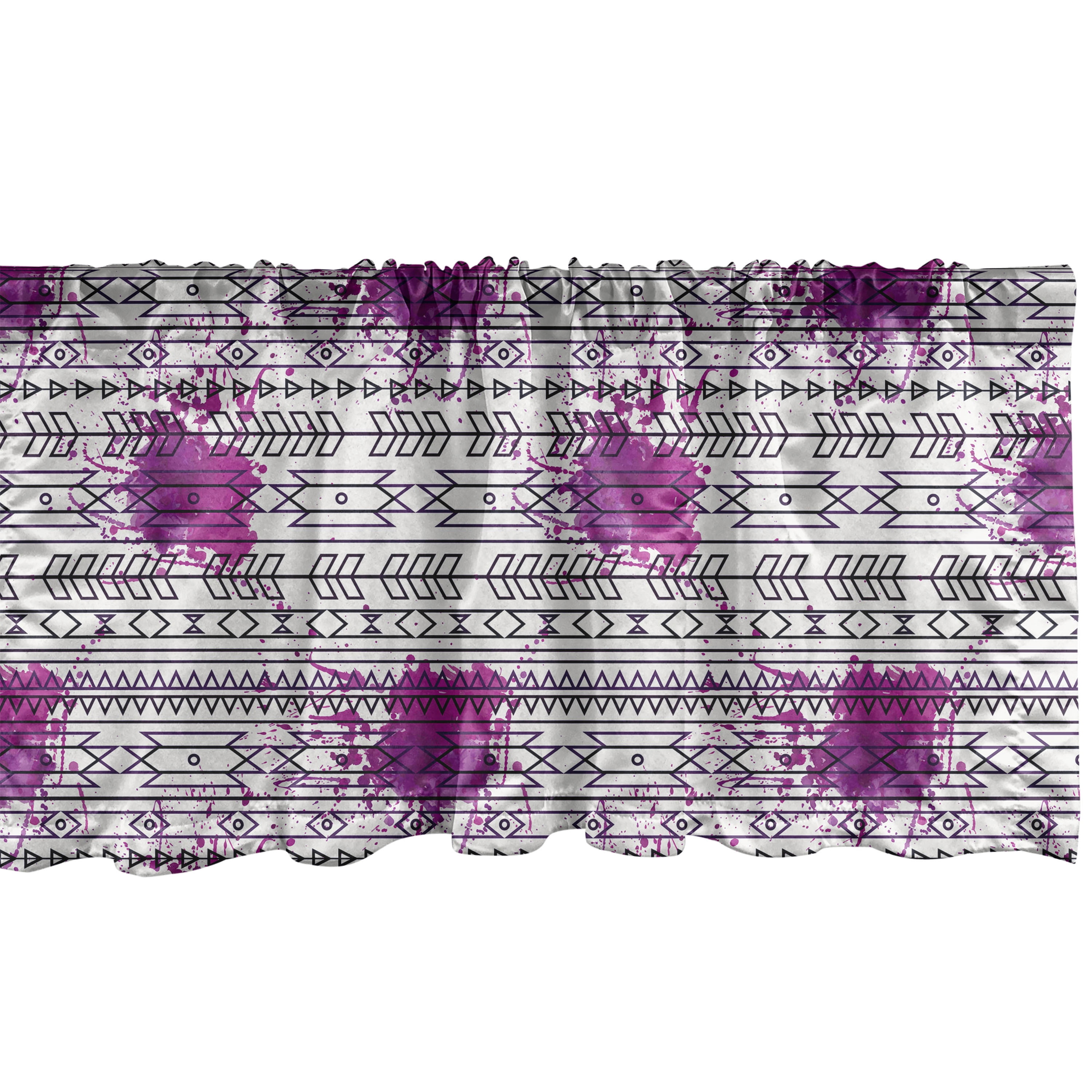 Bohemian Window Valance, Tribal Arrows Geometric Design Watercolor ...