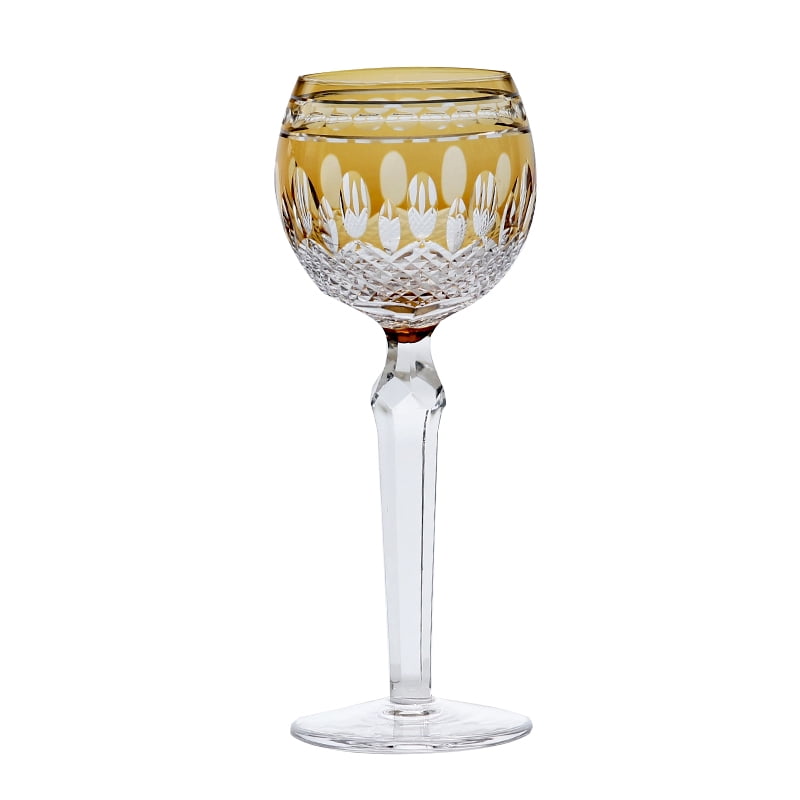 Bohemian Wine Glass Orange Colored Goblet 240ml Drinkware for Party ...