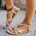 Bohemian Women's Sandals 2026 Summer Woven Bead Round Toe Comfortable ...