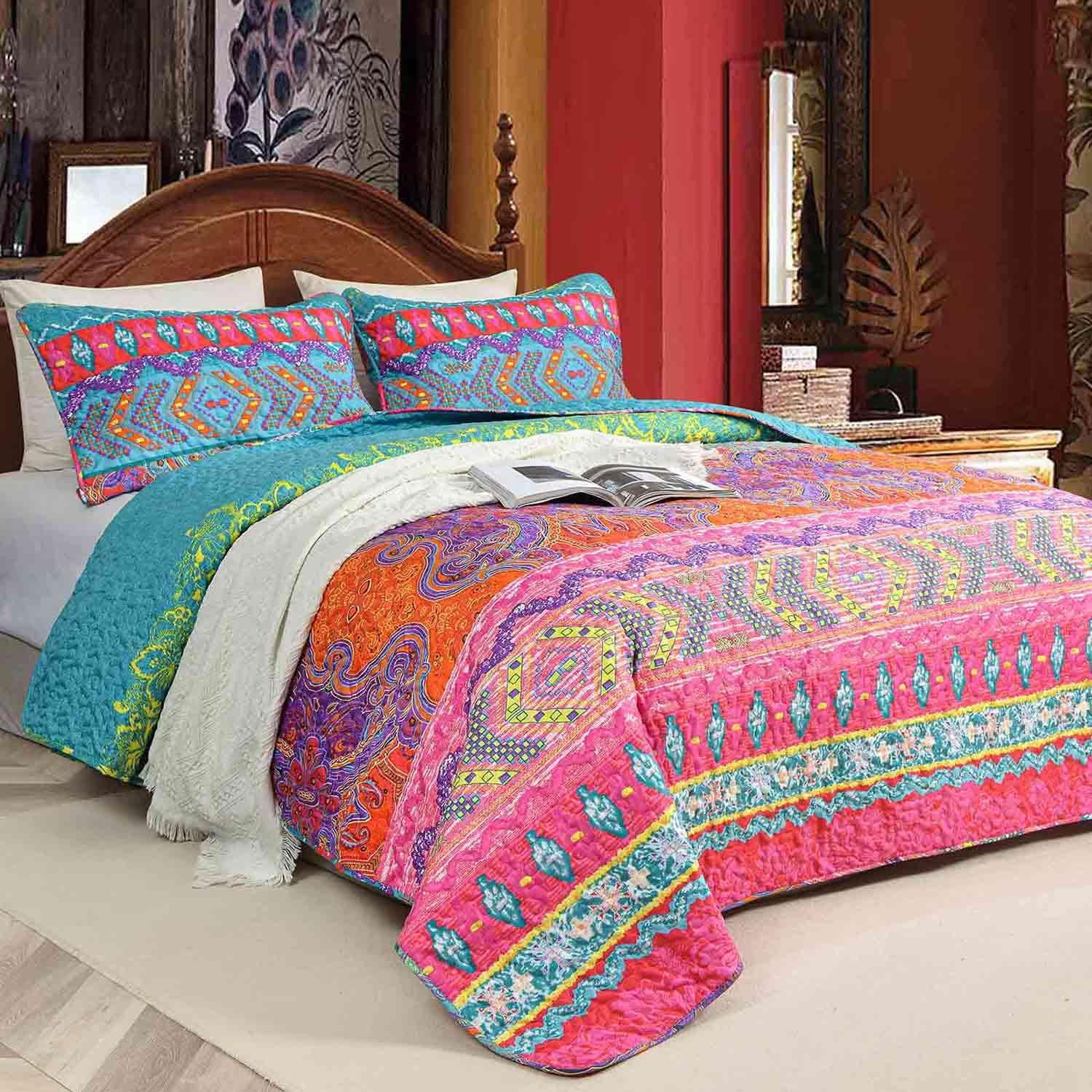 Bohemian style colorful bedding set, interpreting a free and romantic ...