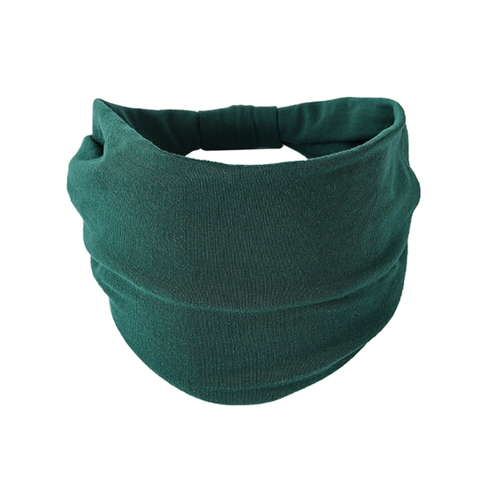 Bohemian style elastic headband, solid color wide edge headband, sports ...