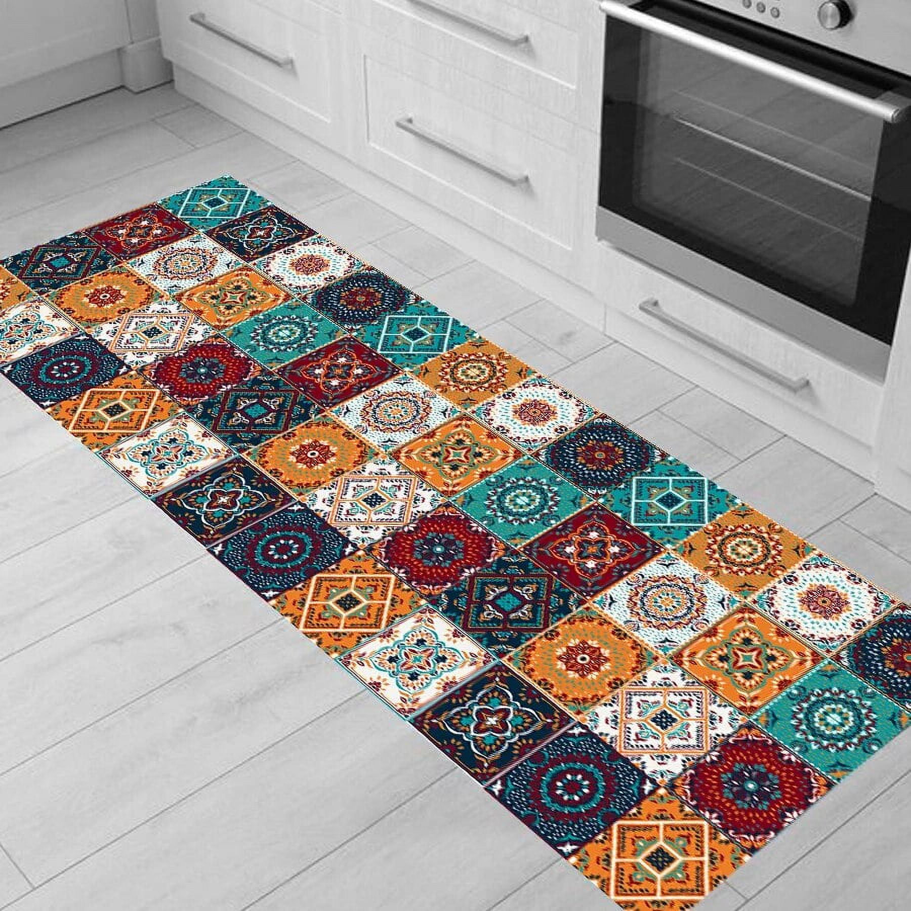 Bohemian style kitchen floor mat entrance door living room corridor ...