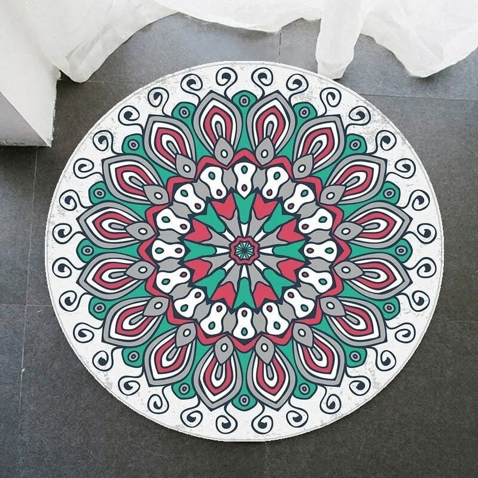 Bohemian style mandala pattern circular carpet home living room bedroom ...