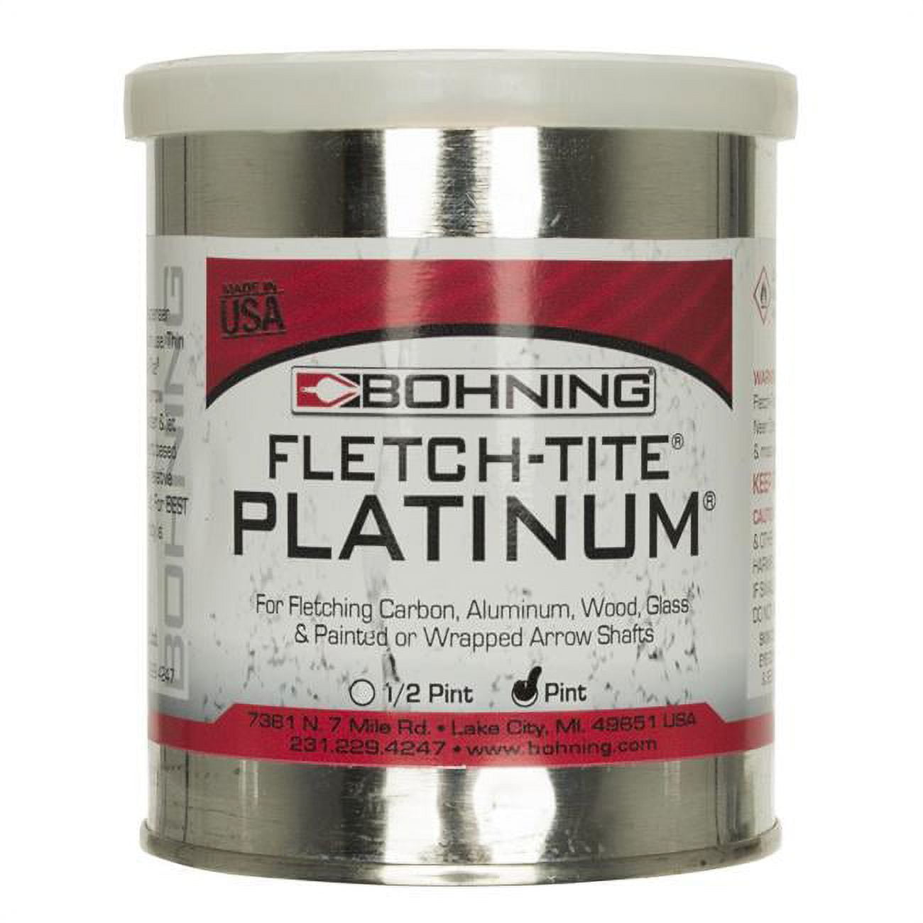 Bohning 34077 Clear Fletch-Tite Platinum Adhesive, 1 Pint - Walmart.com