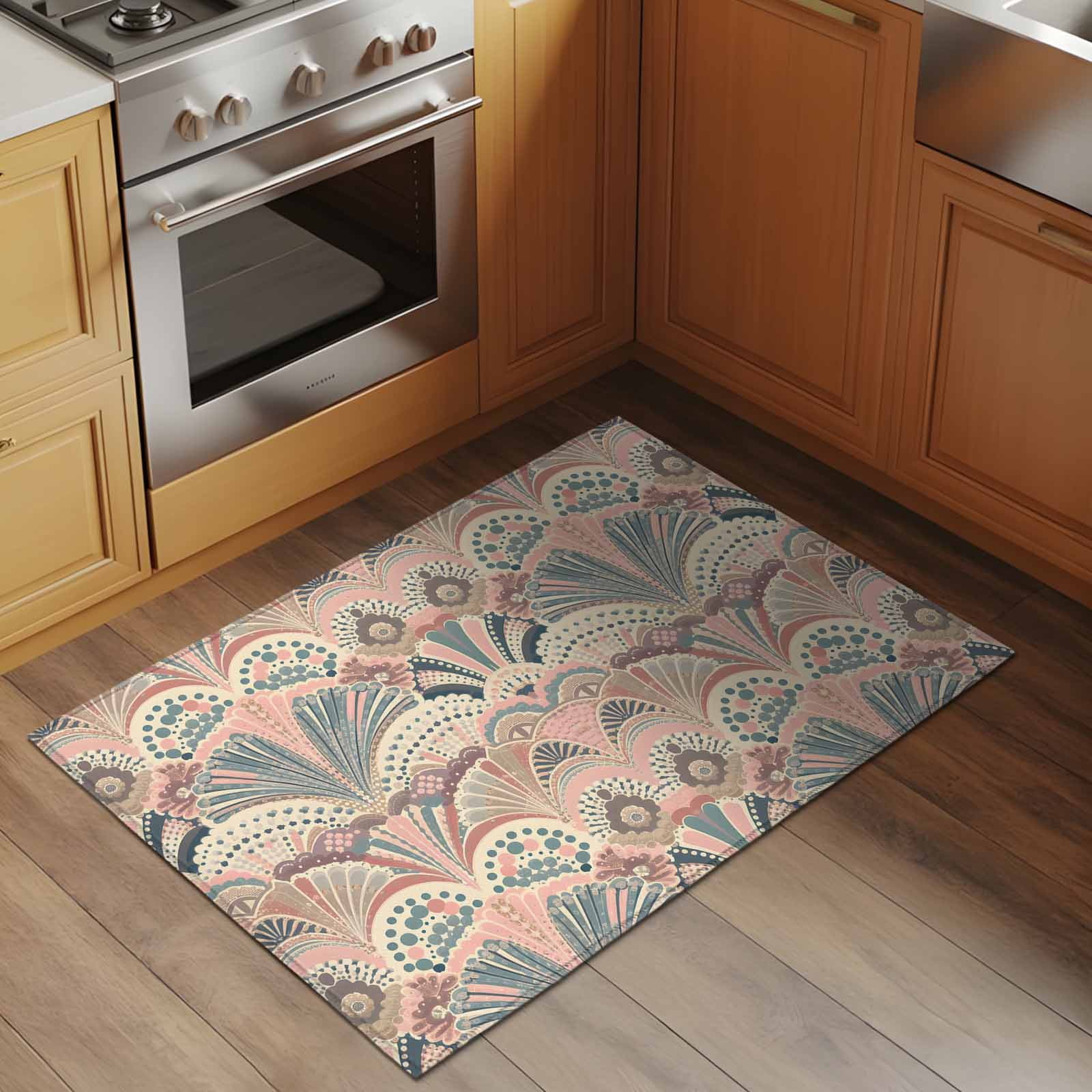 Boho 2x3 Rug for Entryway Front Door Kitchen Sink Area, Ocean Shell Low ...