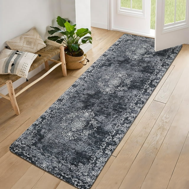 Boho 2x6 Runner Rug - Non-Slip, Washable Kitchen Rugs - Ideal for ...