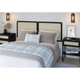 Boho 64" Rattan Wall Mount Headboard - 2 Panel Full/Queen, Nero Black ...