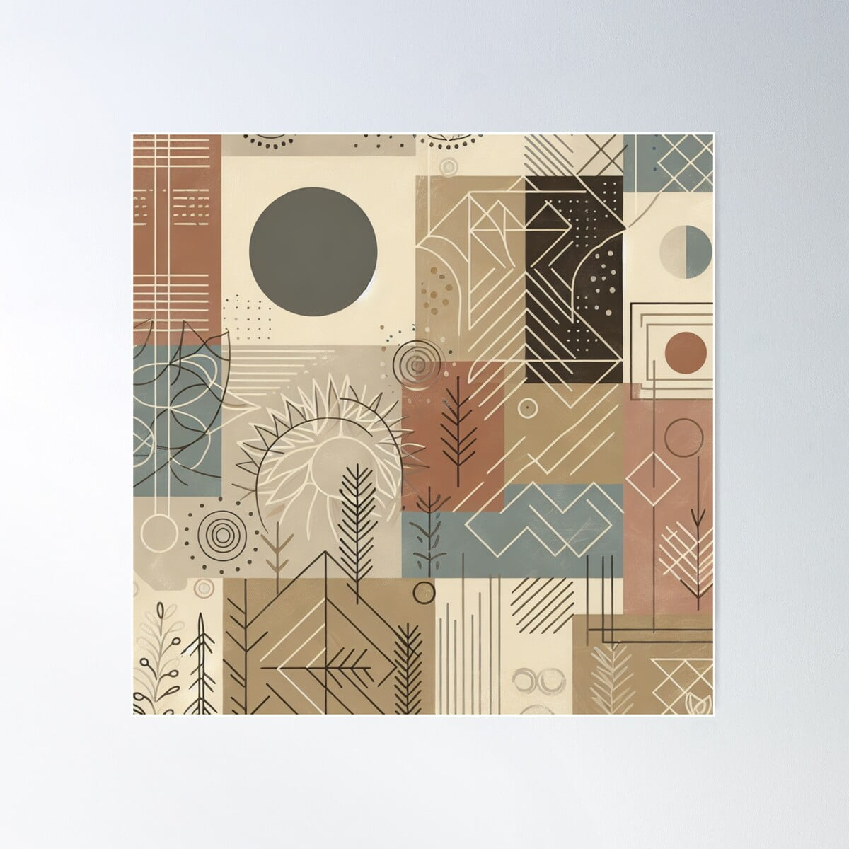 Boho Abstract Background - 27 Poster Wall Art, Modern Wall Decor For ...