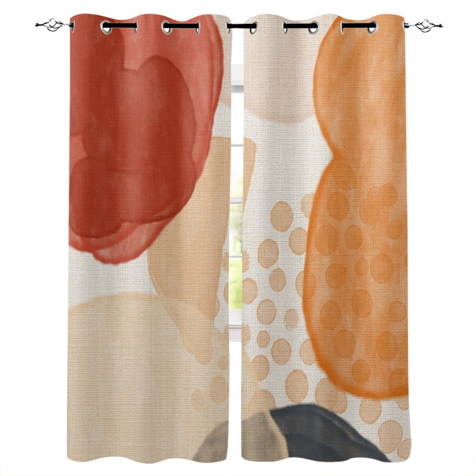 Boho Abstract Blackout Curtains for Bedroom/Living Room, Thermal ...