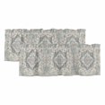 Boho Abstract Flowers 2 Panels Kitchen Valance, Beige Green Retro ...