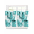 Boho Abstract Geometric Texture Short Blackout Curtains 45 Inch Long ...