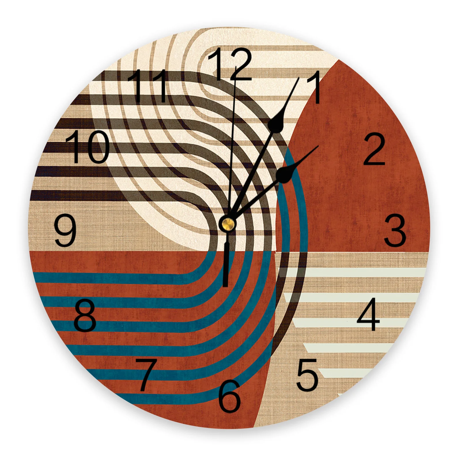 Boho Abstract Geometric Wall Clock Modern Design Silent Wall Watch for ...
