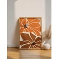 Boho Abstract Orange Sage Green Floral Matte Vertical Botanical ...